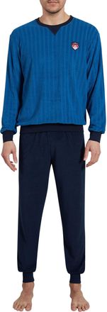 G&ouml;tzburg Herren Frottee Pyjama lang Schlafanzug mit B&uuml;ndchen 52