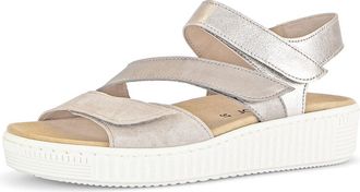 Gabor Damen Riemchensandalen, Frauen Sandalen,Wechselfu&szlig;bett,Best Fitting,Sommerschuhe,Freizeitschuhe,offene Schuhe,Desert Kombi,37 EU / 4 UK