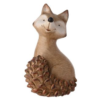Widdop and Co Country Living - Fuchsfigur aus Kunstharz in Holzoptik, stehend, gro&szlig;, Heimdekoration, dekoratives Zubeh&ouml;r f&uuml;r Natur- und Tierliebhaber, H 21 cm x B 1