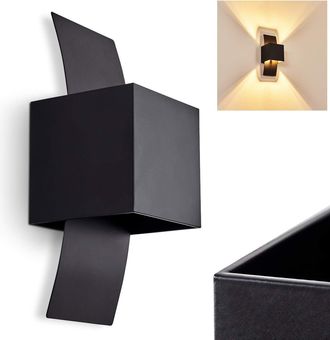 HOFSTEIN Wandleuchte Baltimore, moderner Zimmerlampe aus Metall in Schwarz, 1-flammige Wandlampe mit Up & Down Lichteffekt, 1 x G9, ohne Leuchtmittel