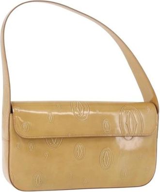 Cartier Sac &agrave; main vintage en cuir verni Pre-owned - Femme - Pre-owned - Beige - Taille: ONE Size