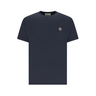 Stone Island Homme, Tops, Bleu, Taille: M SS T-Shirt