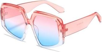 Generic Lunettes De Soleil Dext&eacute;rieur &Agrave; Grande Monture For Hommes, For Les D&eacute;placements Quotidiens, Vacances Et La Conduite(Pink)