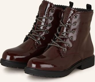 Gioseppo Schnürboots Mit Schmucksteinen rot