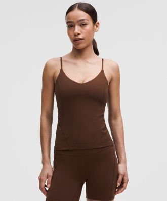 lululemon Align Tanktop in Taillenl&auml;nge Leichter Halt C/D-Cups f&uuml;r Frauen - Gr&ouml;&szlig;e 12 in Lava Cake