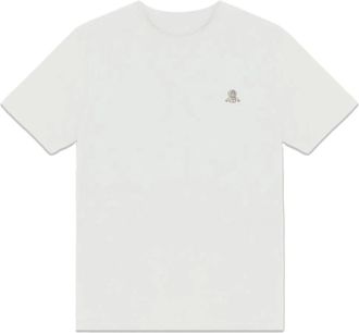 RefrigiWear Homme, Tops, Blanc, Taille: XL T-shirt Blanc en Coton avec Patch Logo