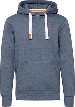 Solid SDBennHood Homme Pull à Capuche Hoodie Poche Kangourou Cordon de Serrage Poignets côtelés Détails du Label Mélange de Coton Regular Fit, Taille:M, Cou