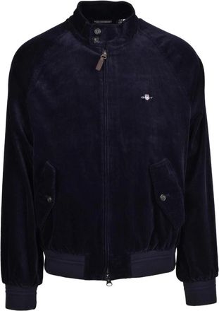 GANT Homme, Vestes, Bleu, Taille: XL Veste Harrington en velours c&ocirc;tel&eacute;