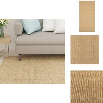 vidaXL Teppich Natur Sisal 100x200 cm - Sisalteppich - Naturfaser - Wohnzimmerteppich - Flurmatten - Wohnraumgestaltung