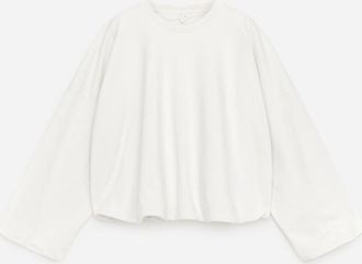 Arket Sweatshirt Mit Ballonschnitt -Wei&szlig;