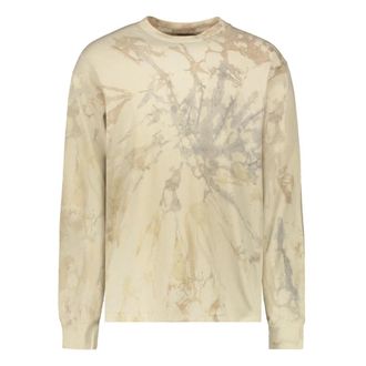 John Elliott + Co Geripptes Baumwoll-T-Shirt - - Tops - Damen - Beige - S