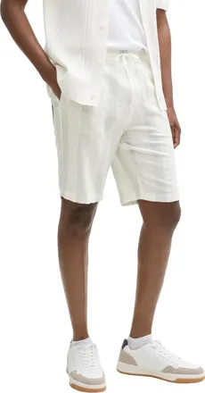 Tom Tailor Herren 1044837 Bermuda Shorts, 37863-Off White Big Structure Stripe, XXL