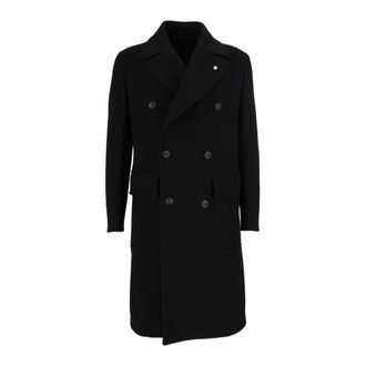 Lubiam Manteau crois&eacute; - Homme - Manteaux - Noir - Taille: M