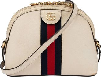 Gucci Crossbody Bags - Gucci White Leather Ophidia Crossbody Bag - Gr. unisize - in Weiß - für Damen