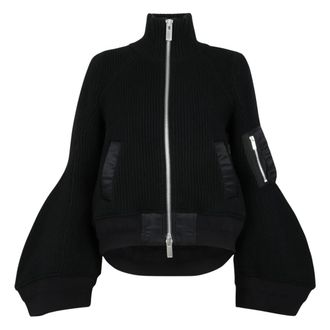 sacai Strick-Blouson - - Jackets - Damen - Schwarzk - L
