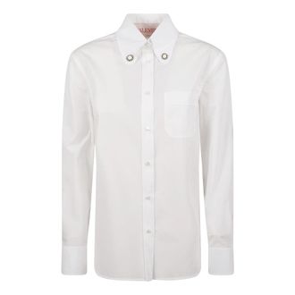 Valentino Garavani Baumwoll-Popeline-Hemd - - Blouses & Shirts - Damen - Wei&szlig; - XL