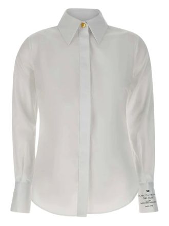 Elisabetta Franchi chemise à col pointu - Blanc