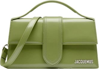 Jacquemus Femme, Sacs, Vert, Taille: ONE Size Sac &agrave; main structur&eacute; en cuir de veau