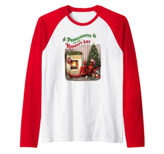MARVEL Deadpool Permanently on the Naughty List Holiday Raglan
