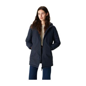 Jott Jott, Femme, Manteaux, Bleu, Taille: 38 FR Doudoune Longue R&eacute;versible