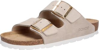 Rohde Bequeme Velours Pantolette - - Shoes - Damen - Beige - 40 EU