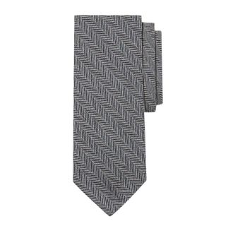 Brooks Brothers Herringbone Wool Tie - - Accessories - Herren - Grau - ONE SIZE