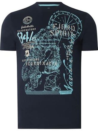 Jan Vanderstorm Homme T-Shirt Dominik Bleu Foncé, 68/70
