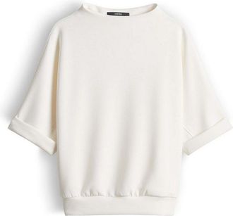 someday Sweatshirt Utaliana detail aus Cotton-Modal-Mix &Auml;rmelaufschlag und Funnel Neck f&uuml;r relaxed Style