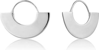 Ania Haie Damen Ohrring GEOMETRY CLASS Fan Hoop aus 925 Sterling Silber, Gr&ouml;&szlig;e: 2,6cm, inkl. Geschenkverpackung