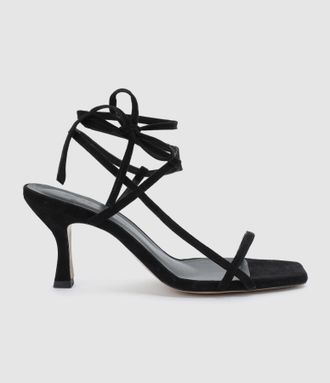 Jeanne Vouland Sandales Sublim Noeud Cuir Su&eacute;d&eacute; Noir