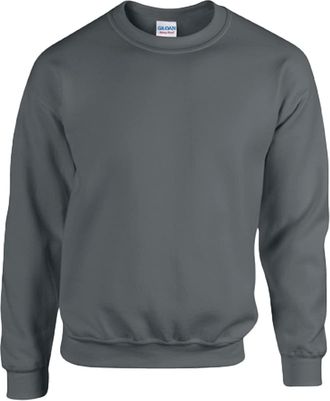Gildan Herren Sweatshirt aus Fleece mit Rundhalsausschnitt, Stil G18000/1x Anthrazit & 1x HL Kauf Notizblock, XXL