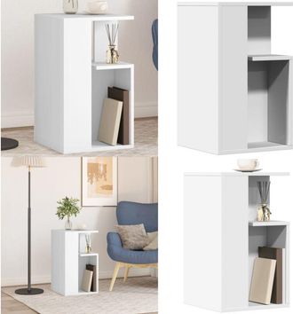 vidaXL Beistelltisch Wei&szlig; 35x35x60 cm Holzwerkstoff - Couchtisch - Beistelltisch - Wohnzimmerstil - Modern - Wei&szlig;er Couchtisch - Home & Living