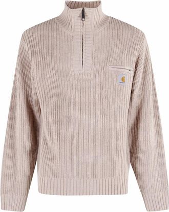 Carhartt Work in Progress Homme, Pulls, Beige, Taille: S Detroit Half Zip Sweater