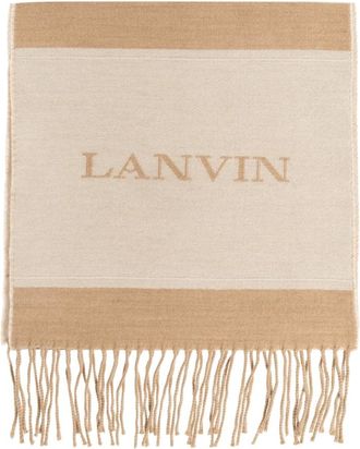 Lanvin Femme, Accessoires, Beige, Taille: ONE Size Wool Scarf
