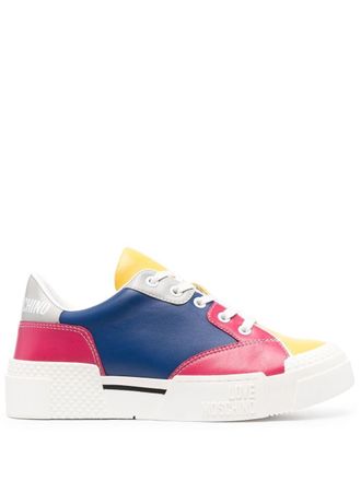 Love Moschino baskets &agrave; design colour bock - Jaune