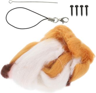 Cabilock DIY Filzset Corgi Hund Filzwolle Bastelset mit Nadelfilzen Anleitung f&uuml;r Anf&auml;nger Farbenfrohes Wollfilz Ornament Langlebiges Material zum Basteln Gesc