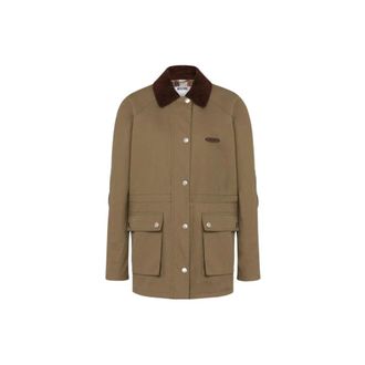 Moschino Femme, Vestes, Vert, Taille: 36 FR Veste Diagonale en Coton