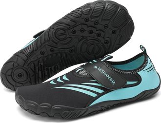 Mishansha Badeschuhe Damen Wasserschuhe Frauen Schwimmschuhe rutschfeste Aquaschuhe Schnelltrocknende Strandschuhe Leicht Neoprenschuhe Wassersportschuhe Hellbl