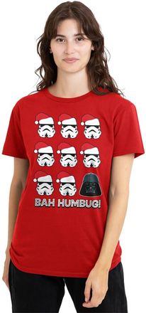 Star Wars Damen Empire Bah Humbug Ladies, Red T-Shirt, rot, M