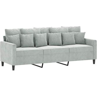 vidaXL 3-Sitzer-Sofa Hellgrau 180 cm Samt Vidaxl 65376