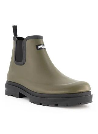 Aigle Herren Schuhe gr&uuml;n Gummi