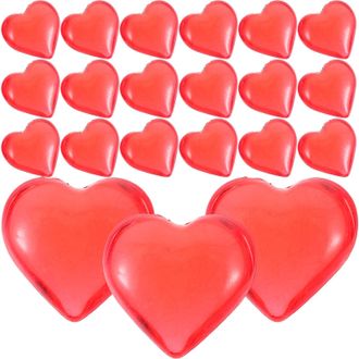 Pretyzoom Rote Acrylherzen Deko Herzen Halbtransparent als Vasenfüller für Tischdeko Hochzeit Valentinstag Party Geburtstag Festival Dekoration