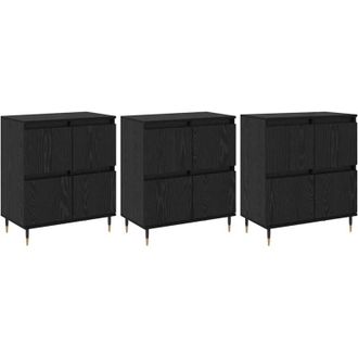 vidaXL Vidaxl - Sideboards 3 pcs Schwarze Eiche 180 x 35 x 70 cm Holzwerkstoff