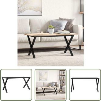 vidaXL The Living Store Couchtisch-Gestell in X-Form 90x30x43 cm Gusseisen - Industriel Stil - Couchtisch Gestell - Metall Tischbein - X Form Tischgestell