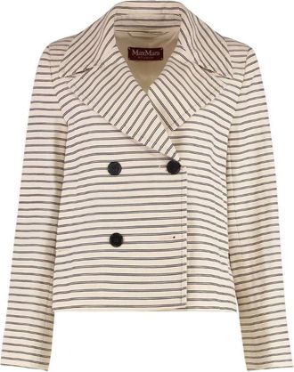Max Mara Femme, Vestes, Multicolore, Taille: 40 FR Blazer ray&eacute; crois&eacute;