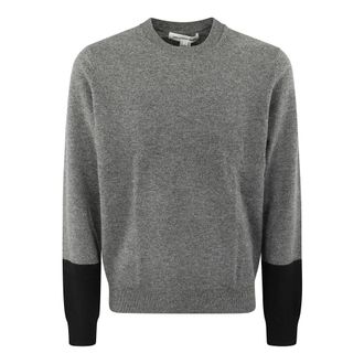 Comme Des Gar&ccedil;ons Sweater mit Kontrastdetail und Rundhalsausschnitt - - Knitwear - Herren - Grau - L