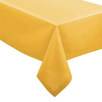 Atmosphera Atmosphera - Nappe Jane - Coton Chambray - Jaune Moutarde 140x240 cm