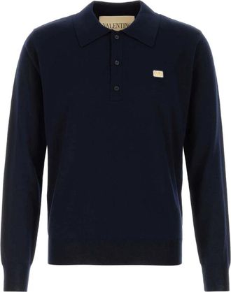 Valentino Garavani Homme, Tops, Bleu, Taille: L Polo VLogo Signature