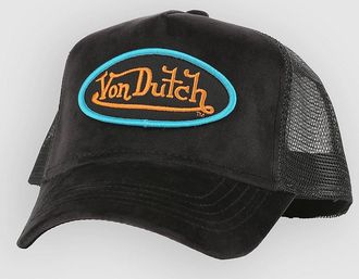Von Dutch Velvet Trucker Cap jet black