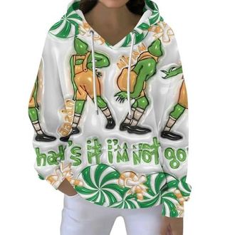 Generic Le Grinch Sweat Femme A Capuche Vetement Oversize Femmes De Costume Adulte Pull Deguisement 2025 Chaud Sweet Vêtements Sweatshirts Plaid Moche Noel Hi